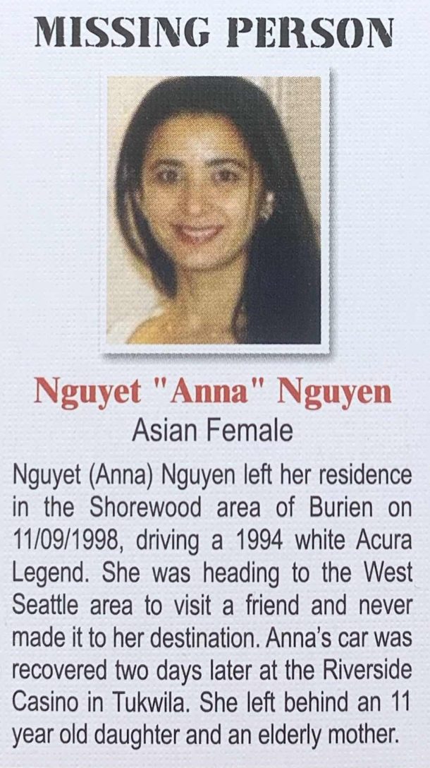 Arrest made in 1998 cold case murder of Nguyet 'Anna' Nguyen of Burien ...