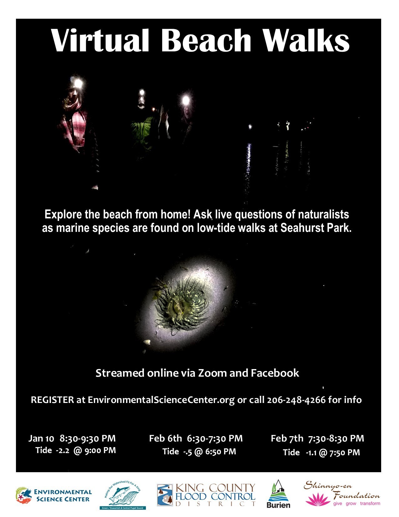 Burien's Environmental Science Center's 'Virtual Moonlight Beach Walks ...