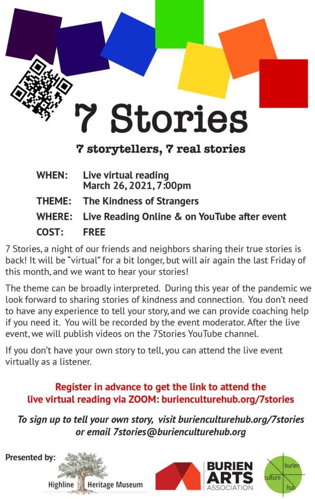 Burien's 7 Stories is back, and is seeking locals to share stories on ...