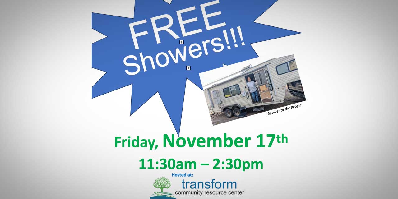 Free showers will be provided at Transform Burien on Friday, Nov. 17 ...