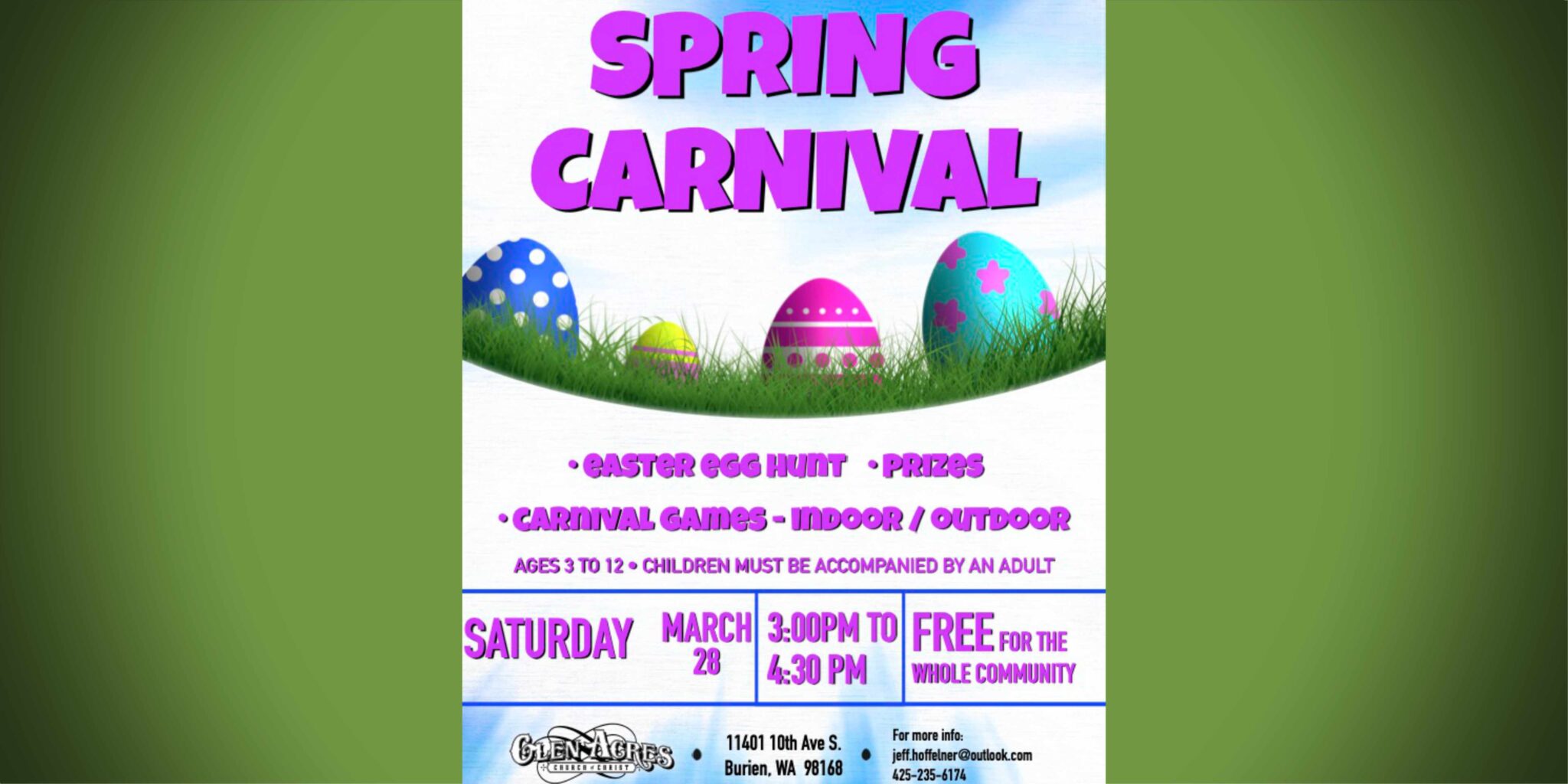 Free Spring Carnival set for Saturday, Mar. 28 at Glen Acres Church in ...