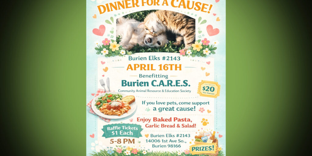 Burien Elks 'Dinner for a Cause' fundraiser will benefit Burien CARES ...